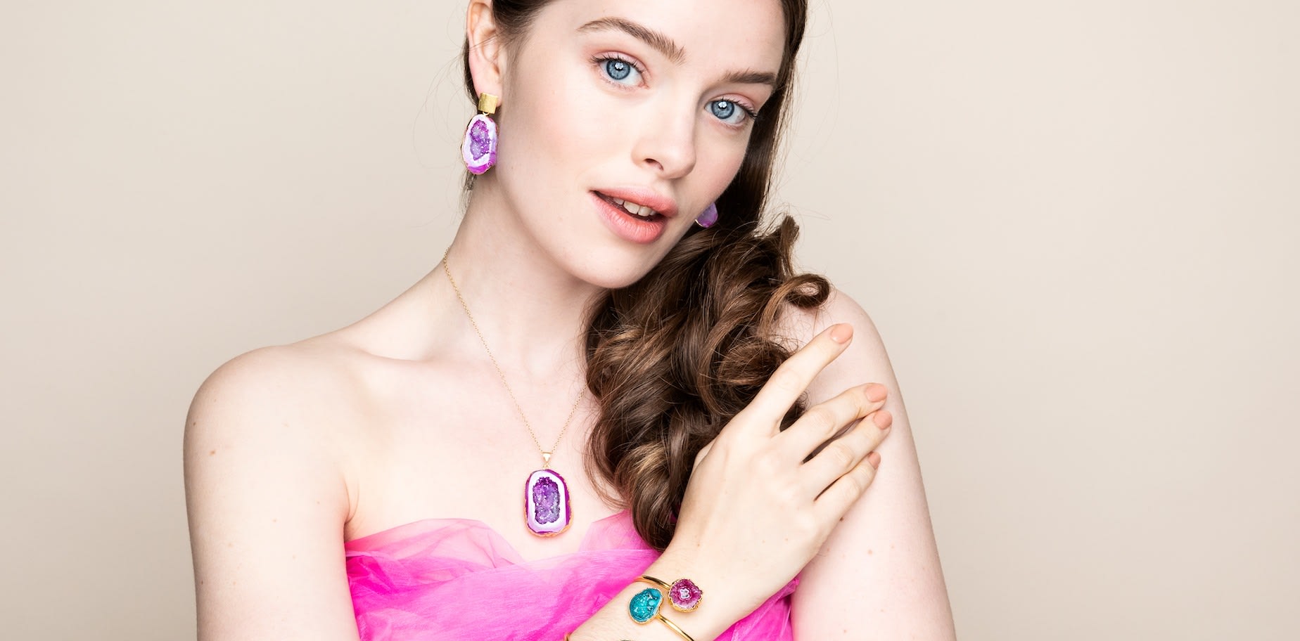 Lagoon Green Necklace | Magpie Rose | Wolf & Badger