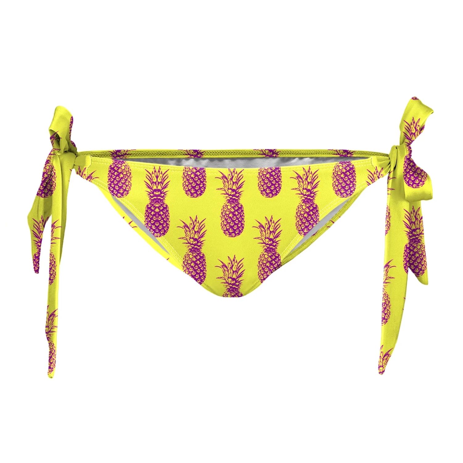 Aloha From Deer Women's Yellow / Orange Hawaii Pineapple Bikini Bows Bottom In Yellow/orange ...