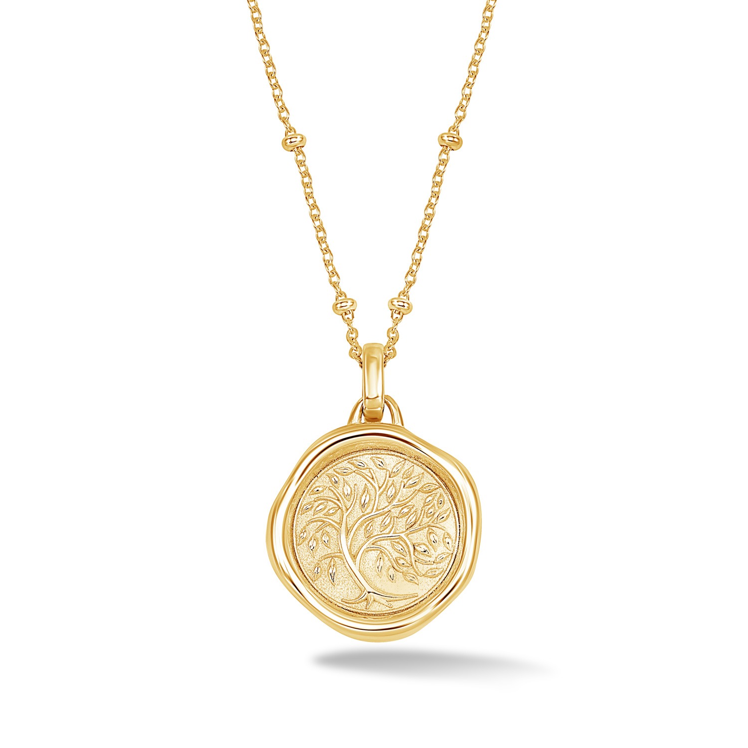 Tree Of Life Talisman Necklace In Vermeil | Dower & Hall | Wolf & Badger