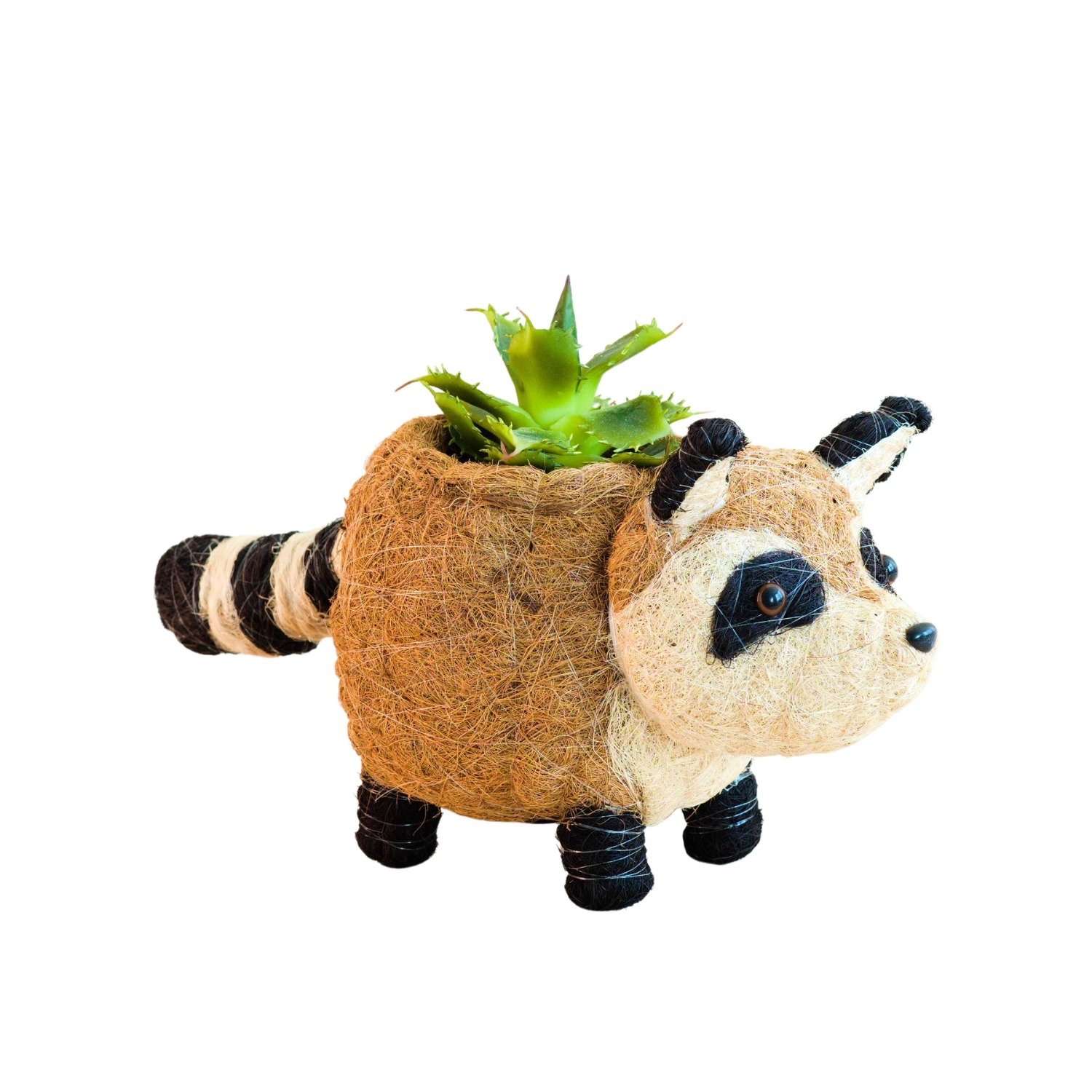 Coco Coir Animal Planter Raccoon | LIKHÂ | Wolf & Badger