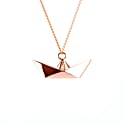Boat Necklace Rose Gold | Origami Jewellery | Wolf & Badger