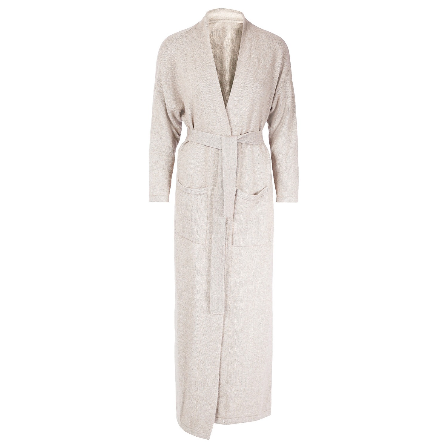 "Camilla" Cashmere Dressing Gown - Neutrals | tirillm | Wolf & Badger