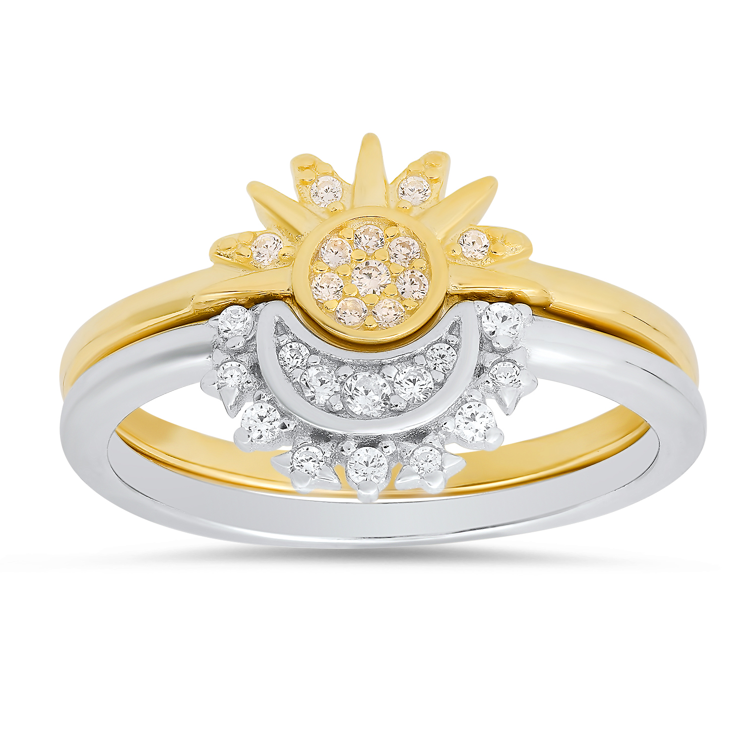 two-tone-sun-moon-diamond-cz- two-tone-sun-moon-diamond-cz-