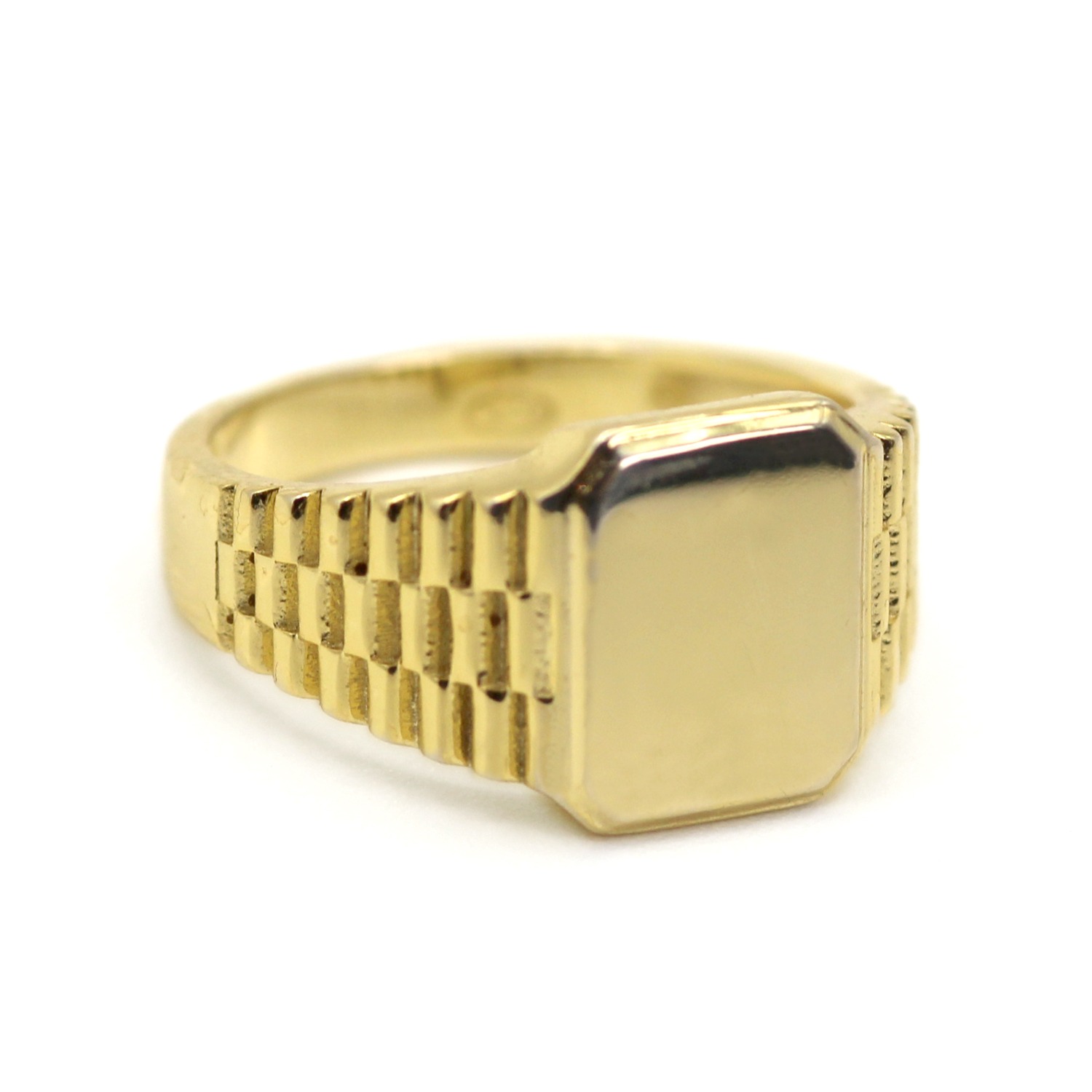 Square Watch Style Men's Signet Ring | VicStoneNYC Fine Jewelry | Wolf ...