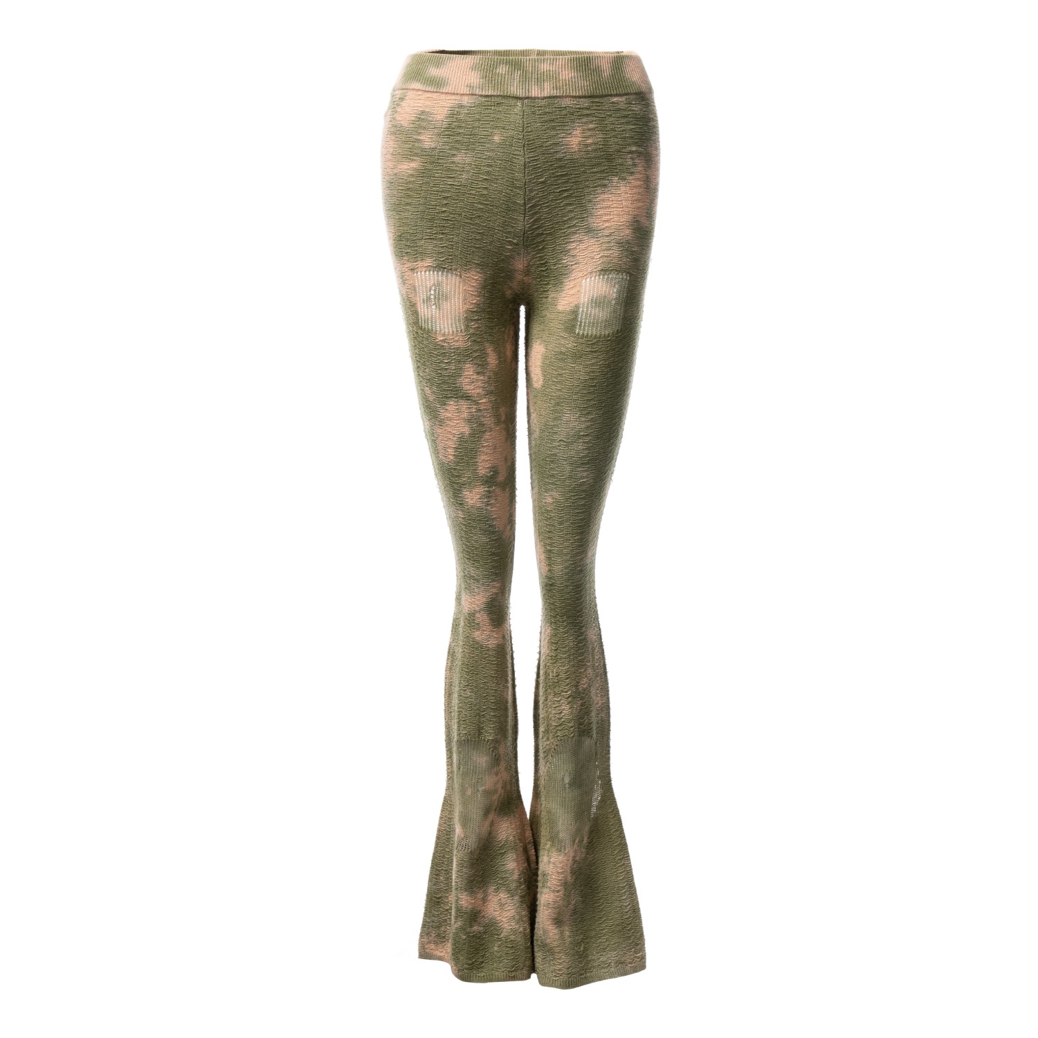 Fully Fashioning Zilla Floating Stitch Trouser Pants - Green Tie Dye ...