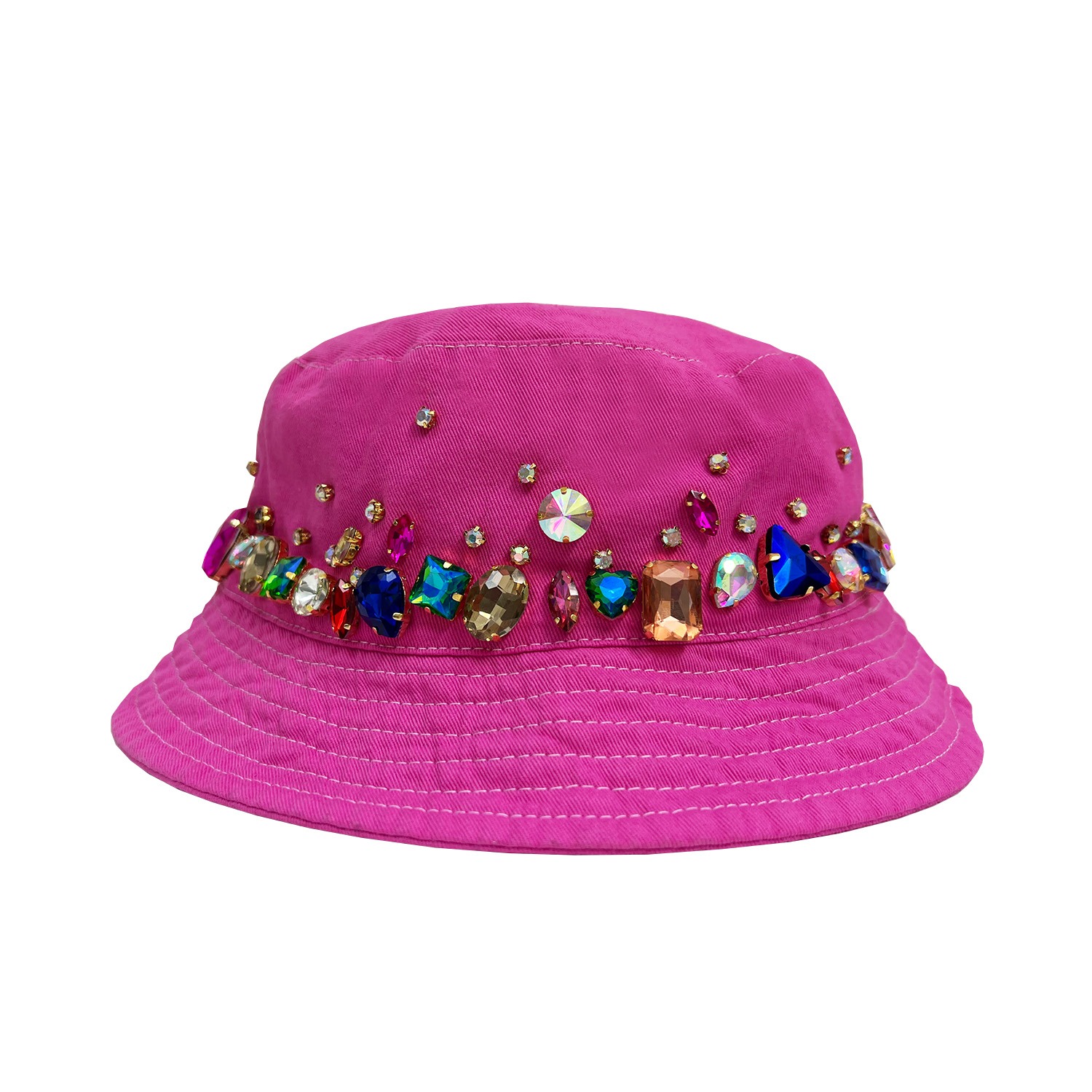 Pink Embellished Bucket Hat | Quillattire | Wolf & Badger