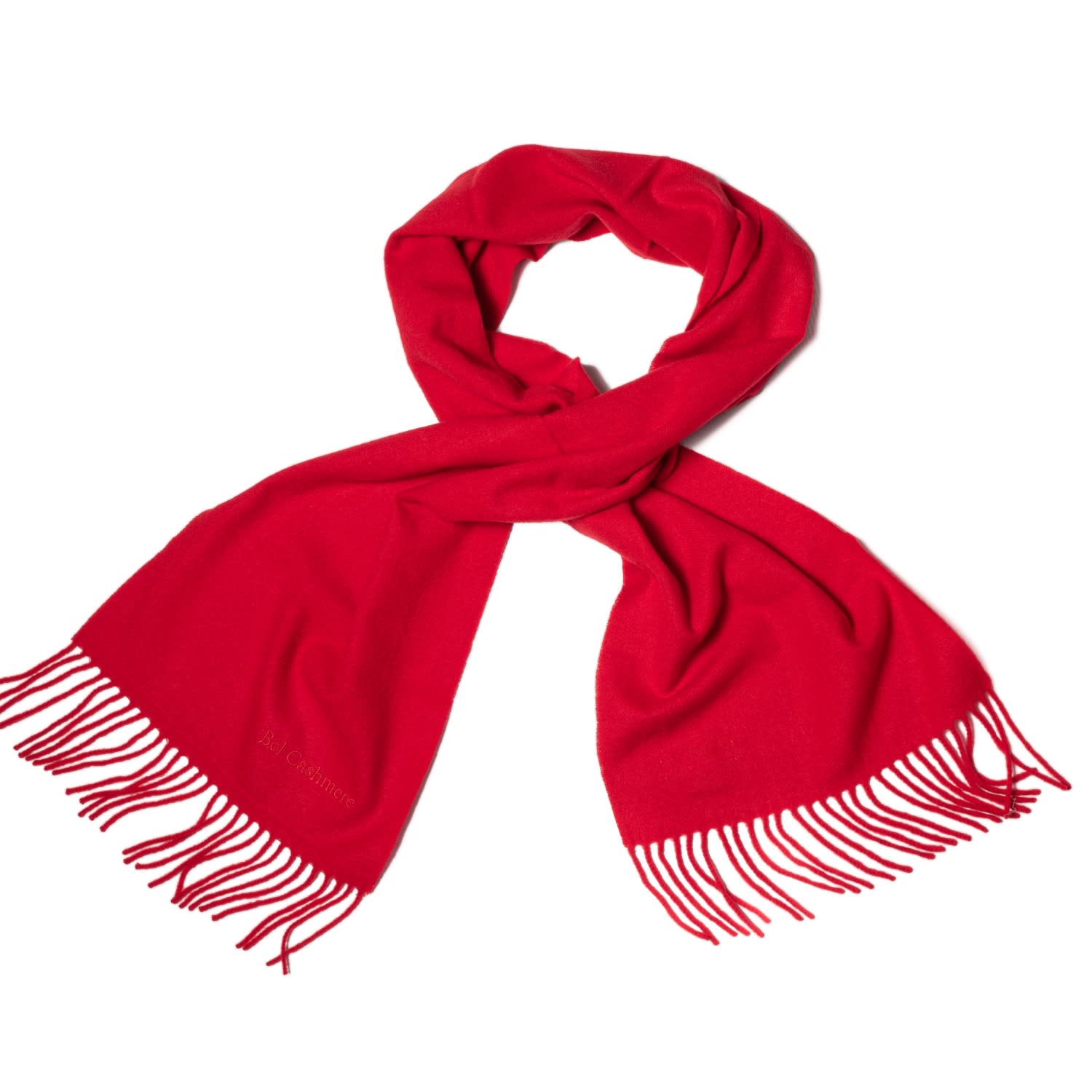 Bel Cashmere Women's Cashmere Scarf With Fringes Red | ModeSens