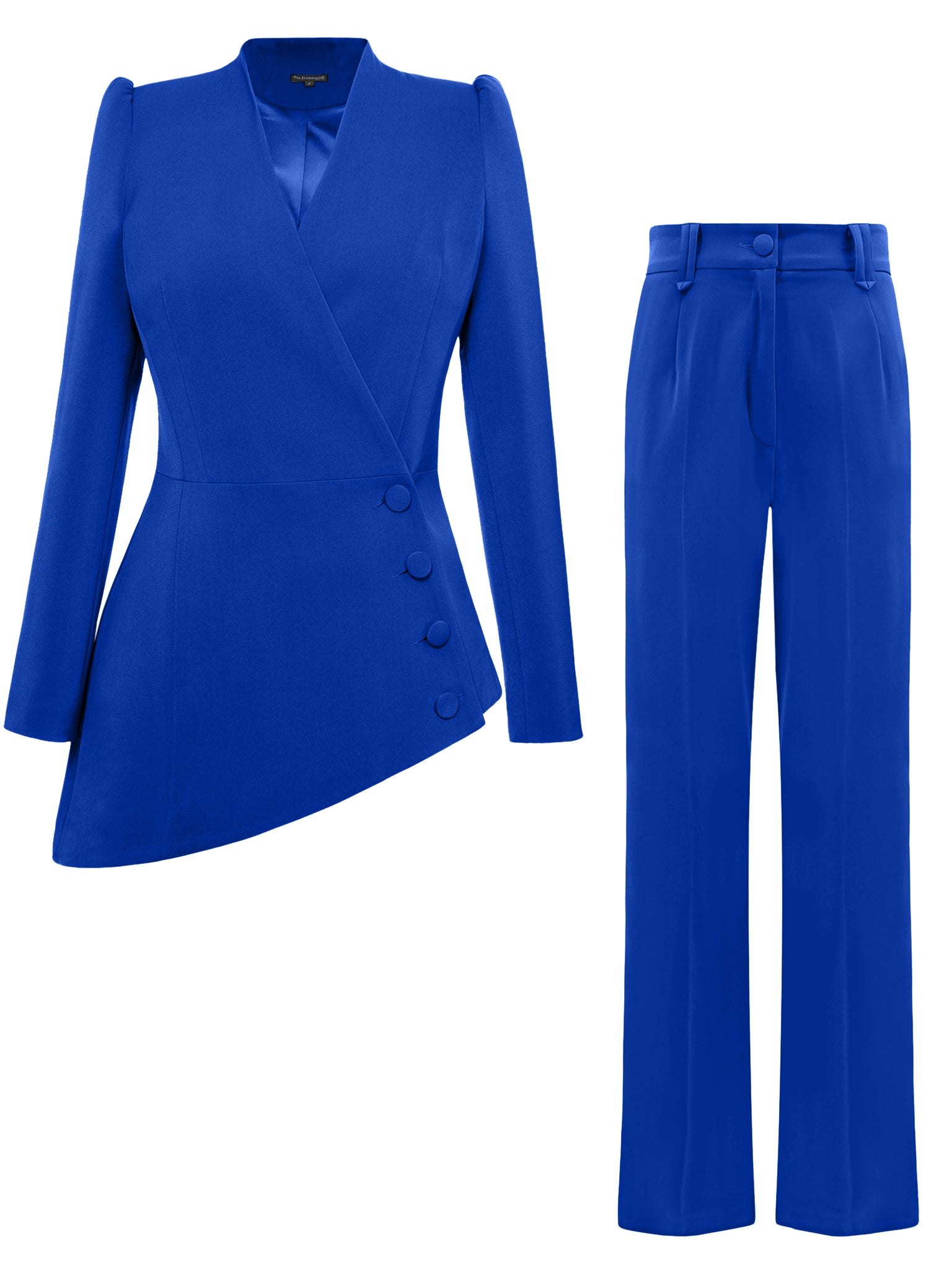 Royal Azure Asymmetric Power Suit | Tia Dorraine | Wolf & Badger