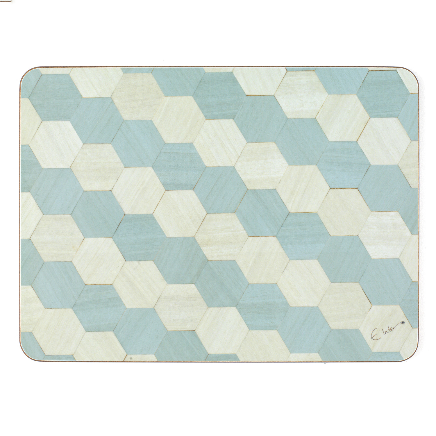 Placemat Set Six Light Blue Heat Proof Melamine. Scandi Style. Tied ...