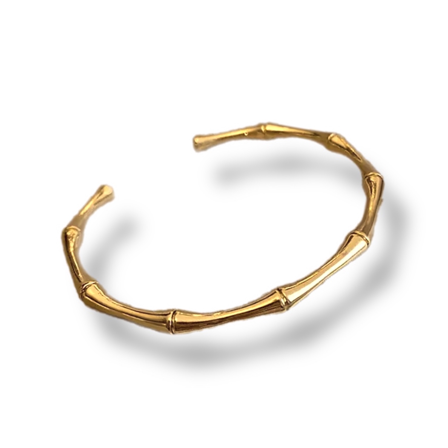 The Bamboo Handmade Bangle Indian Gold Tarnish Free | Mink&Ivy | Wolf ...
