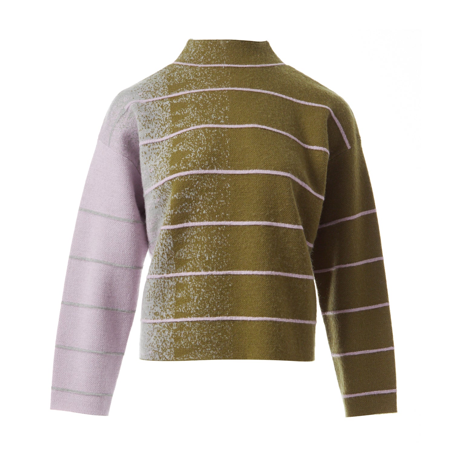 Fully Fashioning | Diya Ottoman Jacquard Knit Stripe Sweater | Fully ...