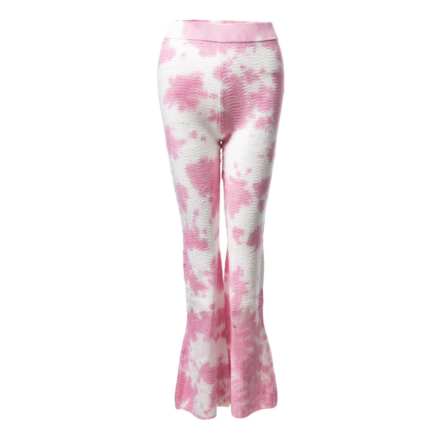 Fully Fashioning Zilla Floating Stitch Trouser Pants - Pink Tie Dye ...