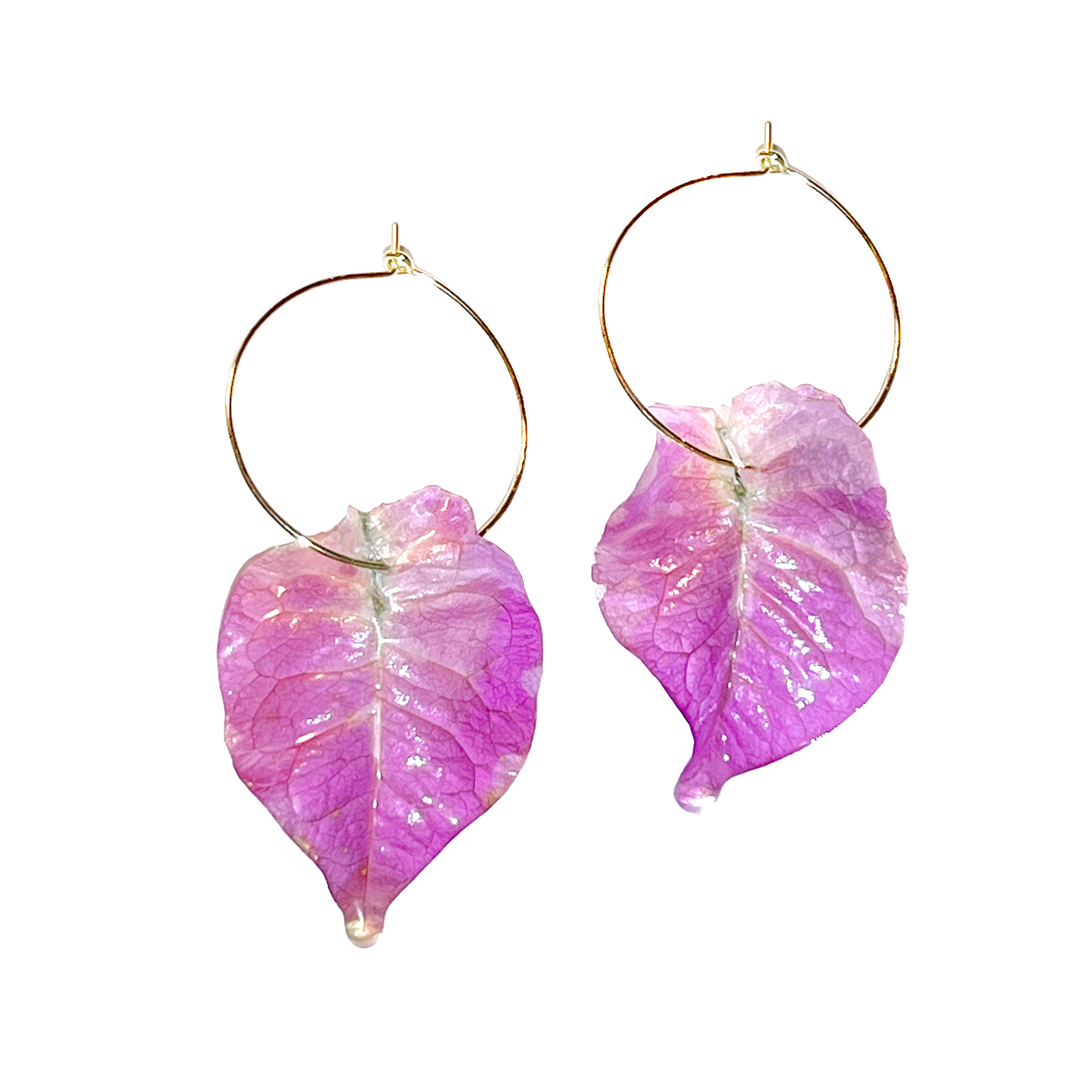 Ibiza Flower Bougainvillea Hoop Earrings Pink Fuchsia | ELIN RITTER ...