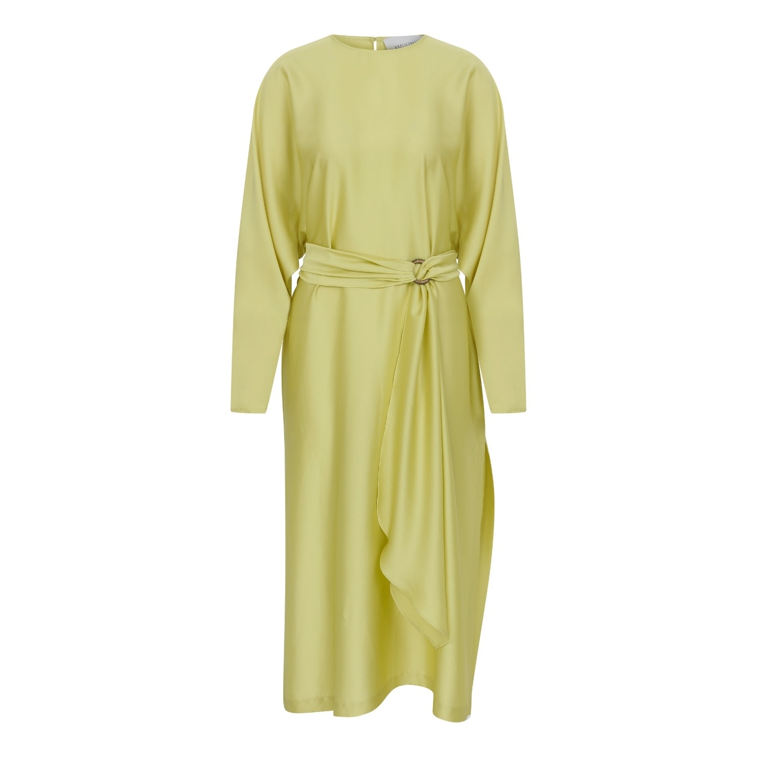 Nazli Ceren Women's Green Ramel Satin Dress | ModeSens