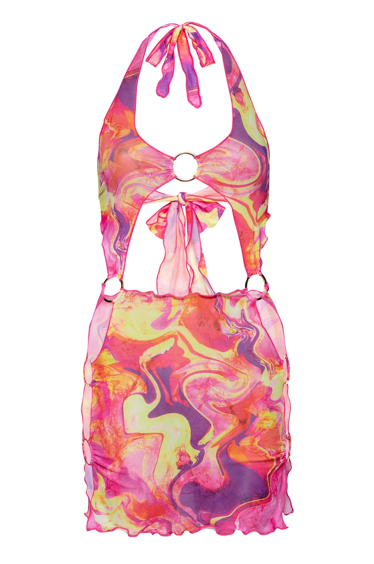 Capri Cut Out Mesh Dress | Kamari Swim | Wolf & Badger