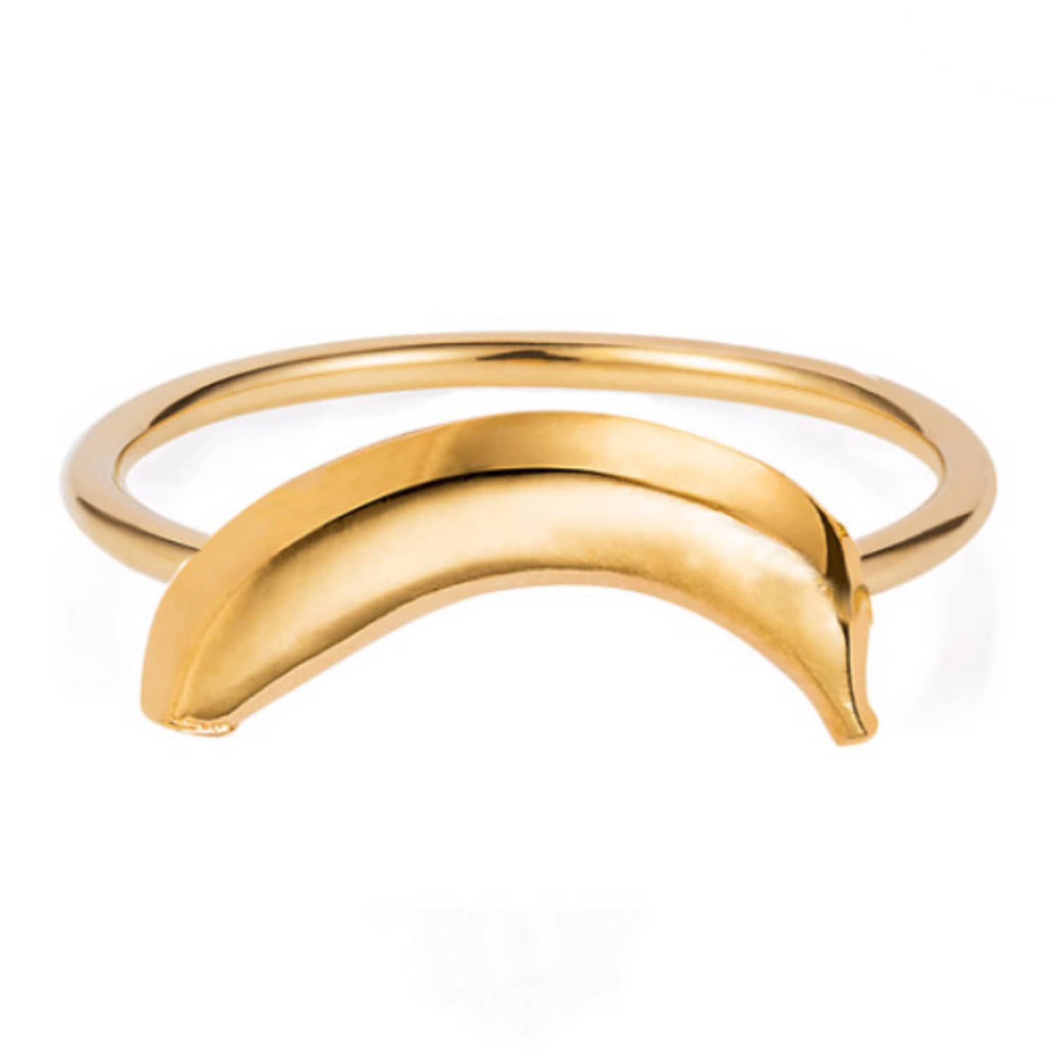 Banana Ring Gold Vermeil | Lee Renee | Wolf & Badger