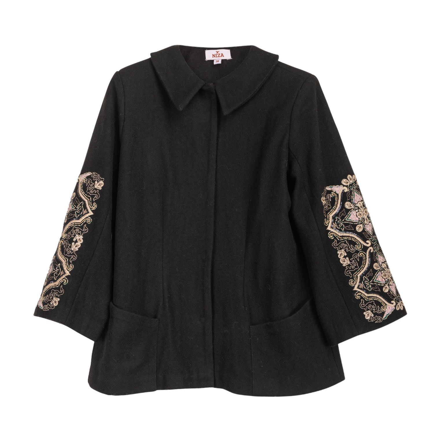 Niza Women's Emma Black Cloth Jacket | ModeSens