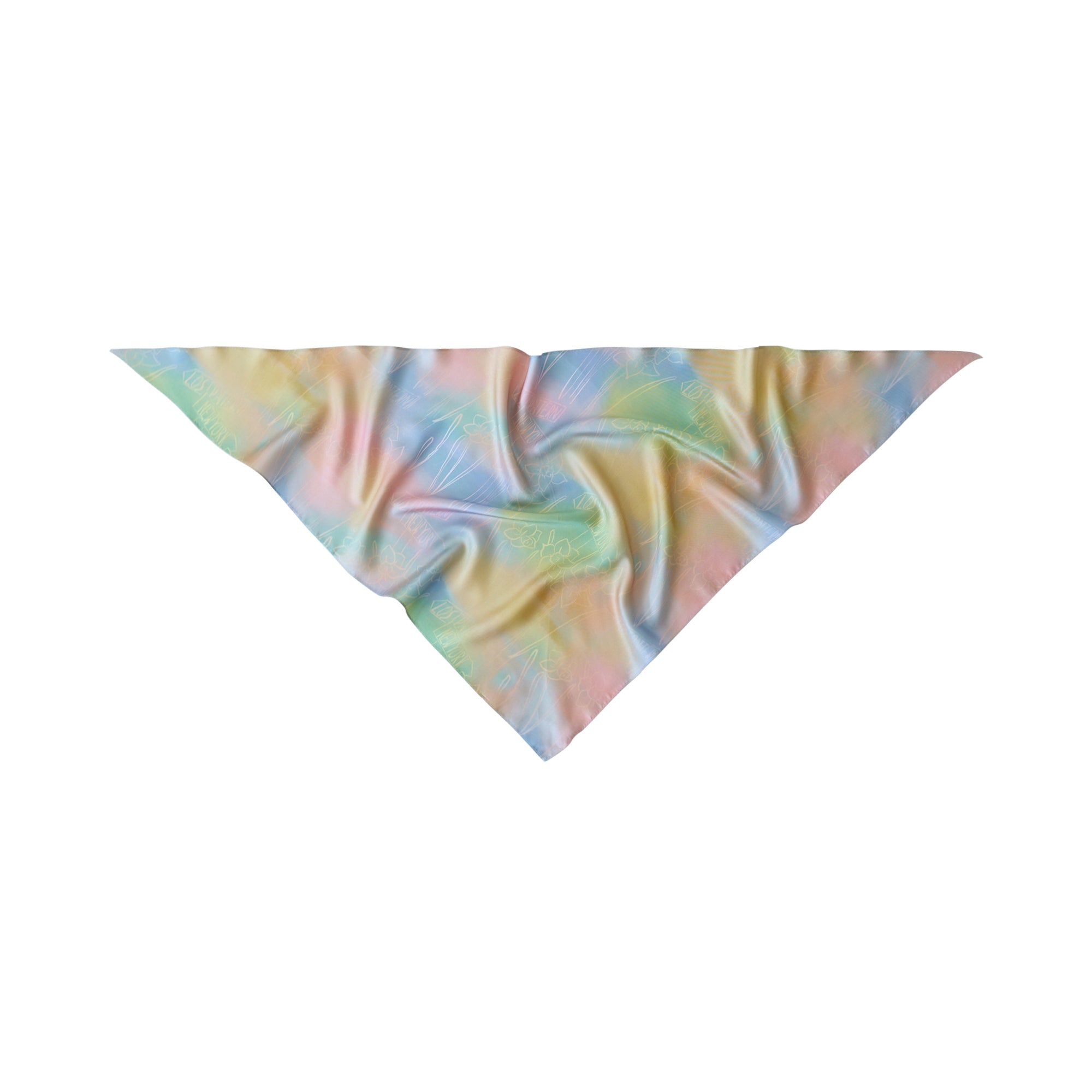 "Brooklyn" Triangle Silk Scarf - Pink & Blue | Lost Pattern NYC | Wolf ...