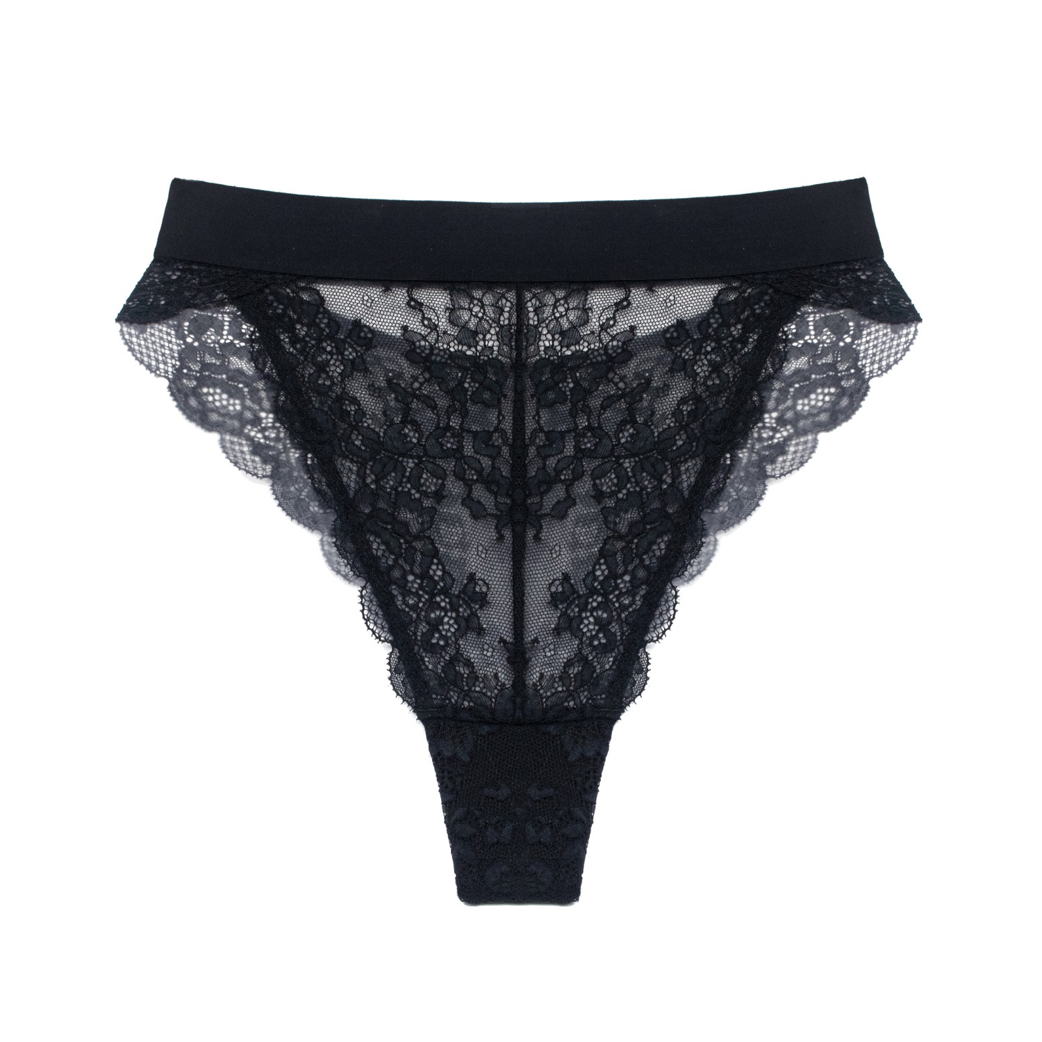 Wild Lace Hi Leg Black | Monique Morin Lingerie | Wolf & Badger