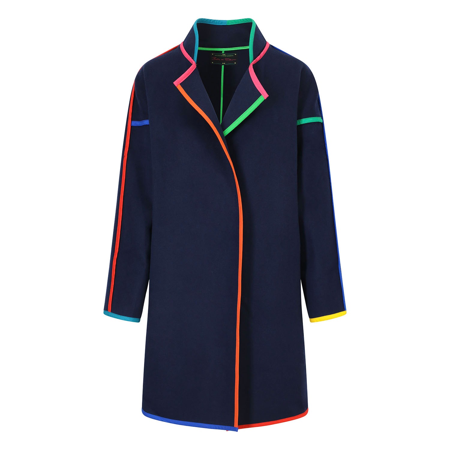 Navy Oversized Cashmere Mix Space Coat | Beatrice von Tresckow | Wolf ...