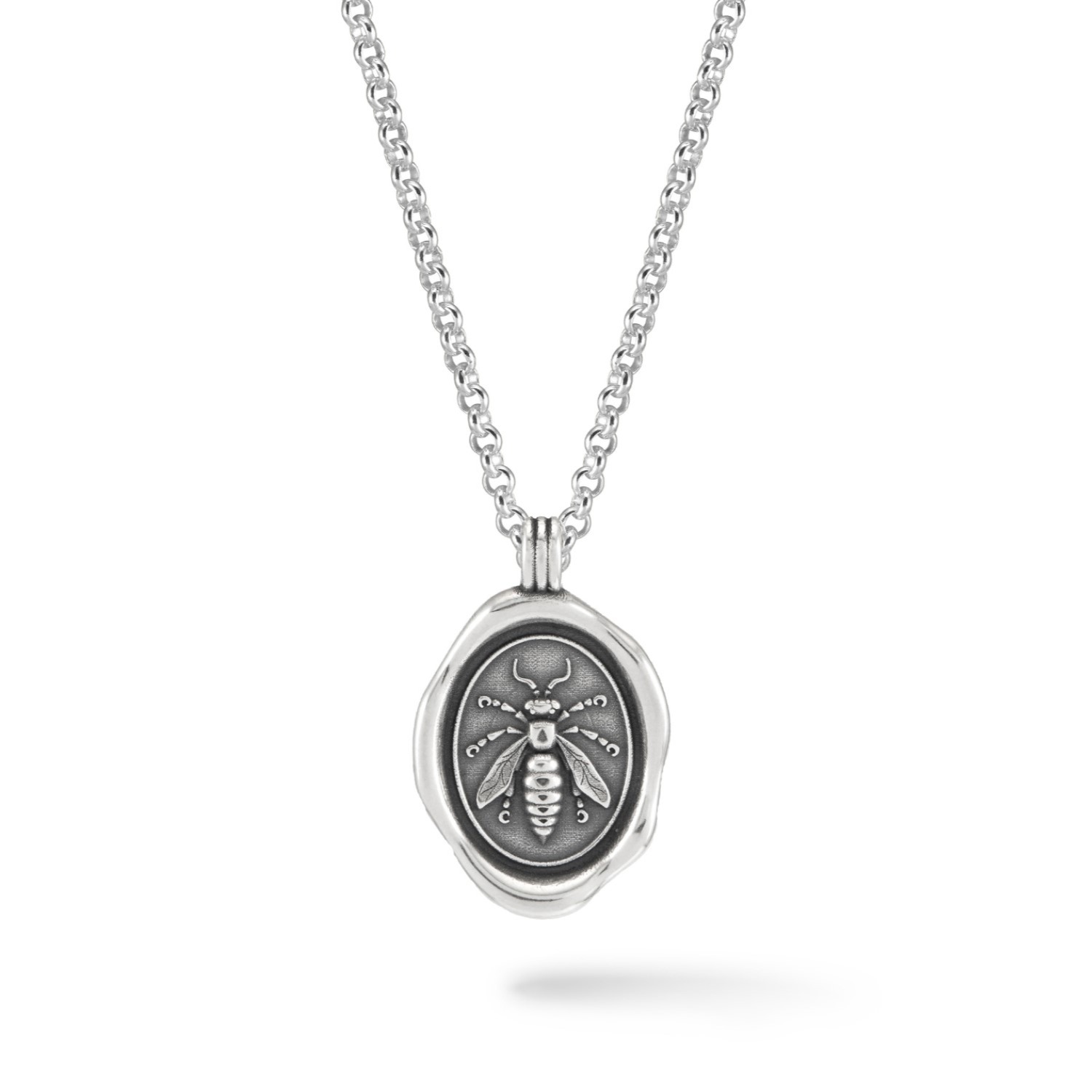 Men's Resilience Wasp Talisman Necklace In Sterling Silver | Dower ...