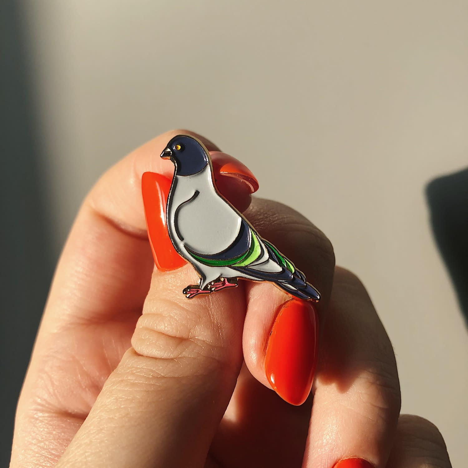 Enamel Pin Pigeon | Make Heads Turn | Wolf & Badger