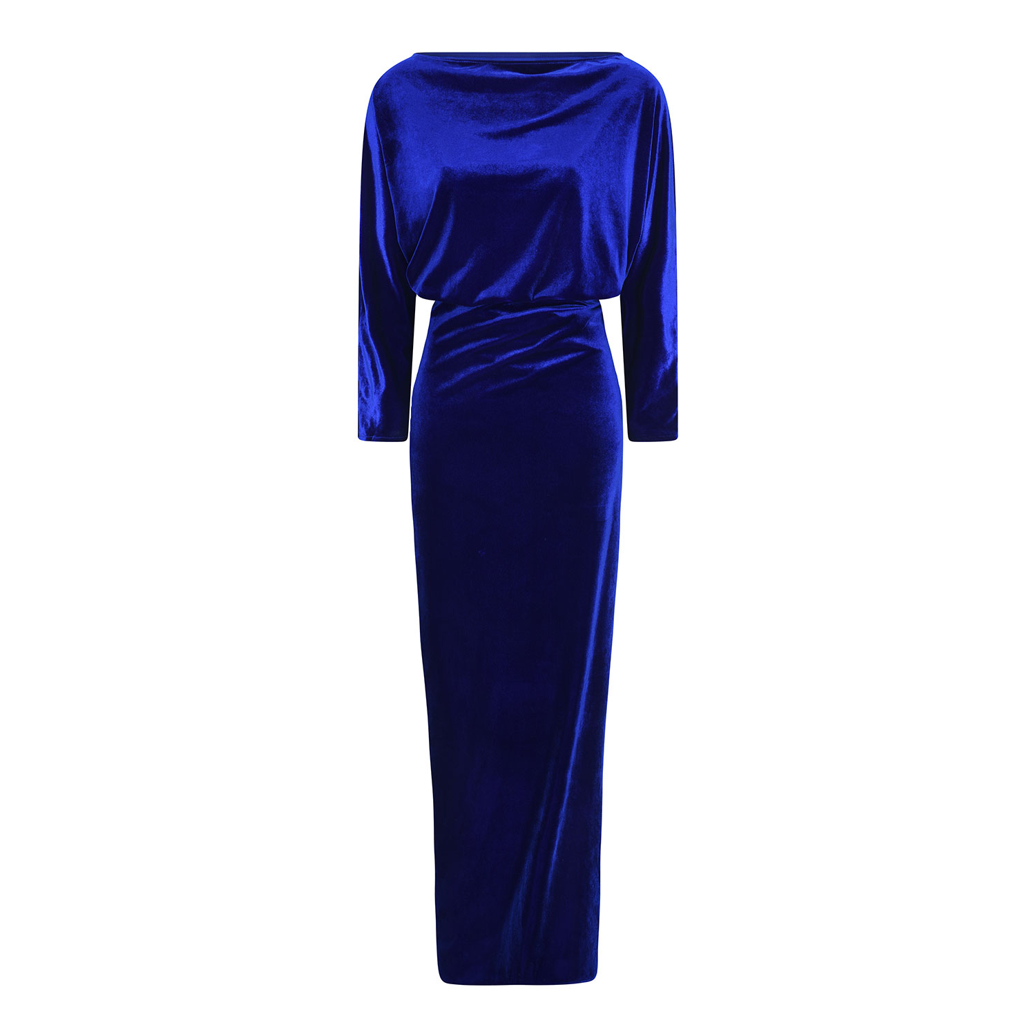 Electric Blue Bella Velvet Dress | Beatrice von Tresckow | Wolf & Badger