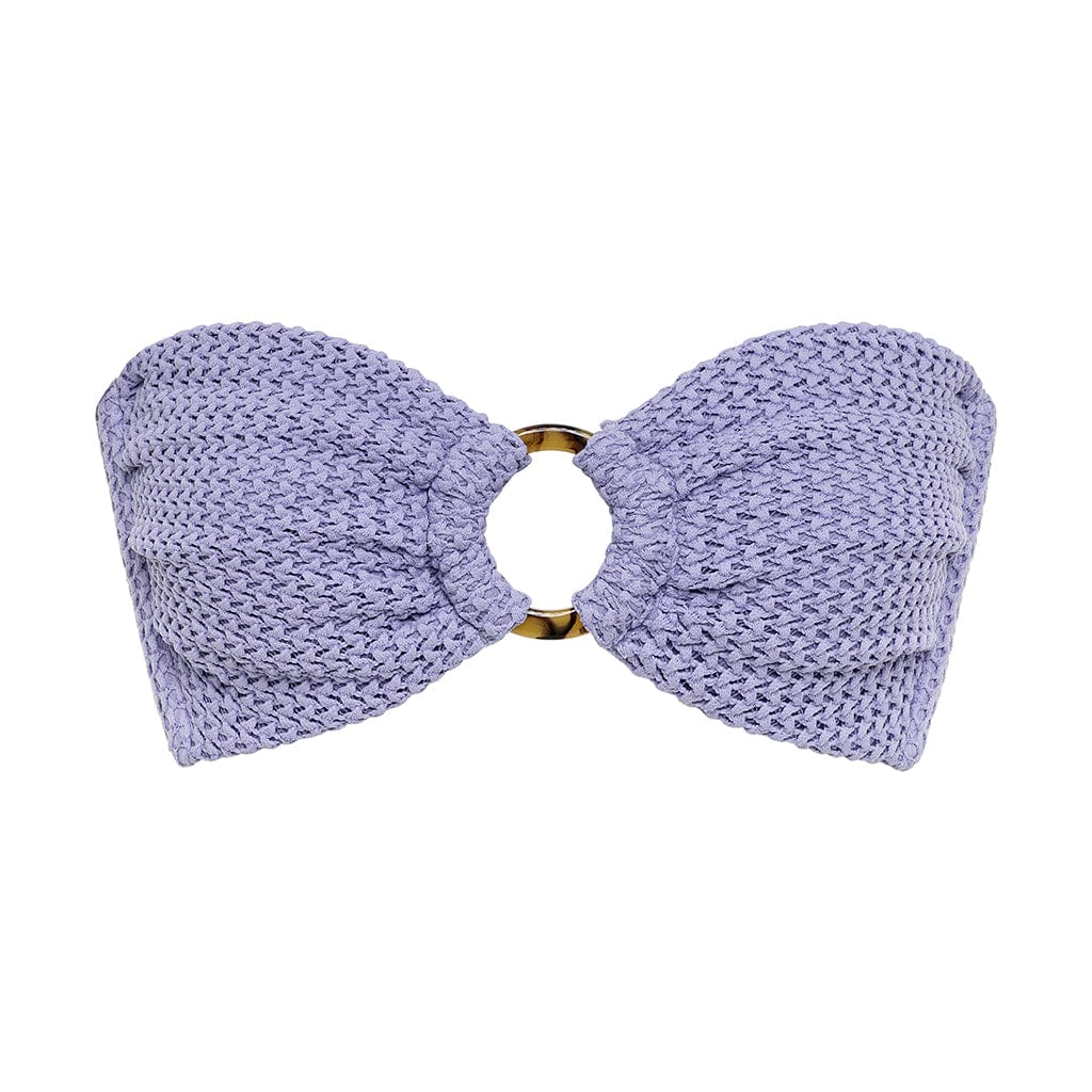 Lavender Crochet Tori Ties Bandeau Bikini Top | Montce Swim | Wolf & Badger