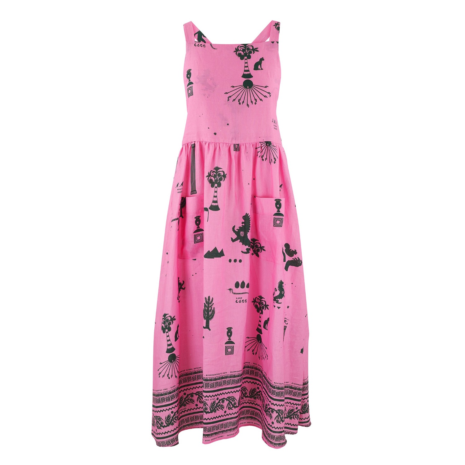 Buto Dress In Ancient Hearts Pink | Klements | Wolf & Badger