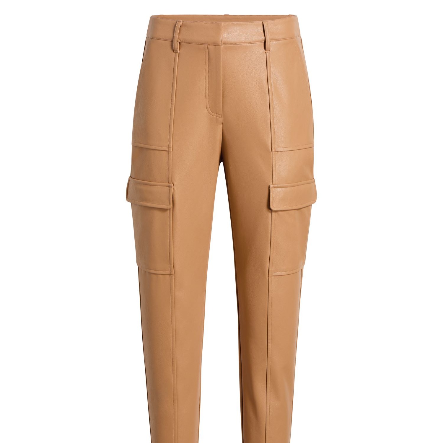 Commando Faux Leather Cropped Cargo Trouser, Camel | Commando | Wolf ...