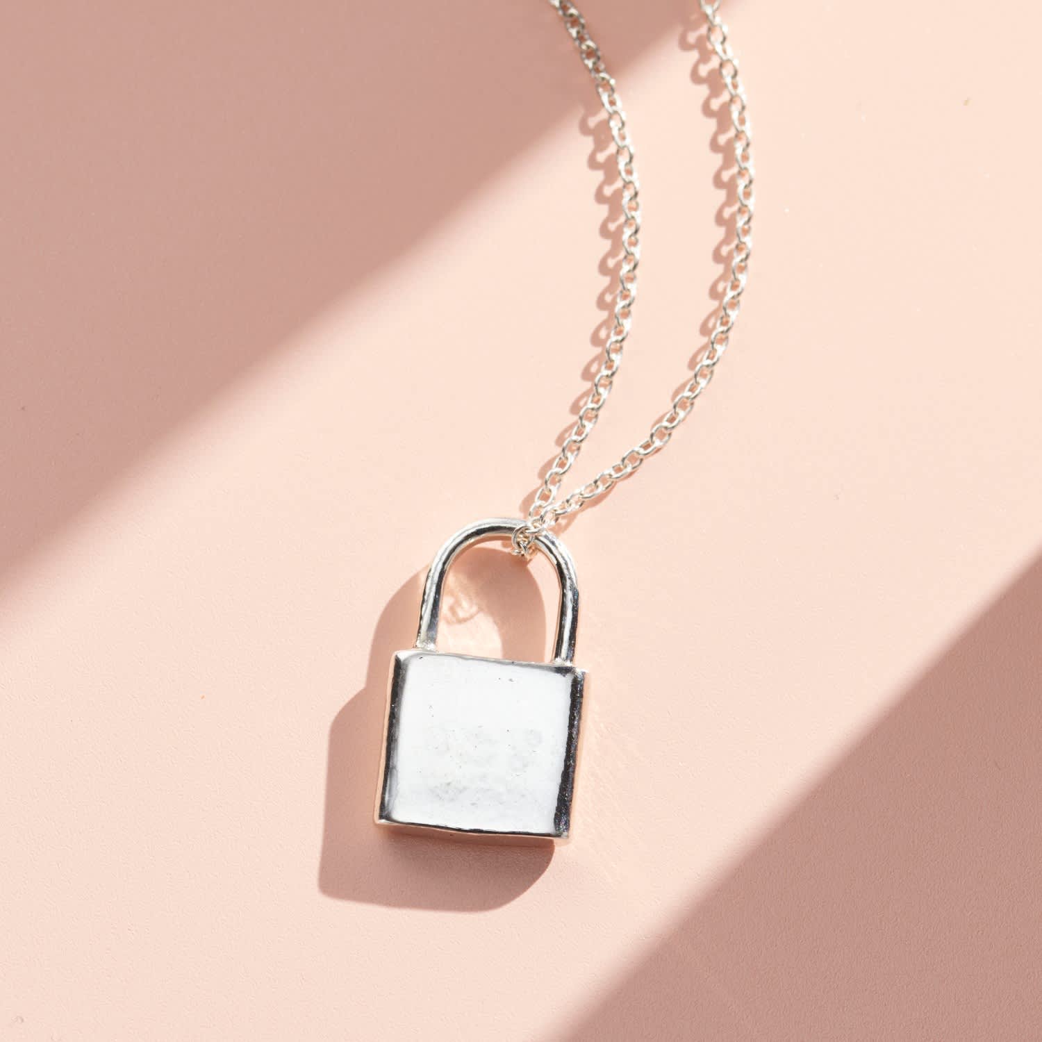 Sterling silver padlock chain store
