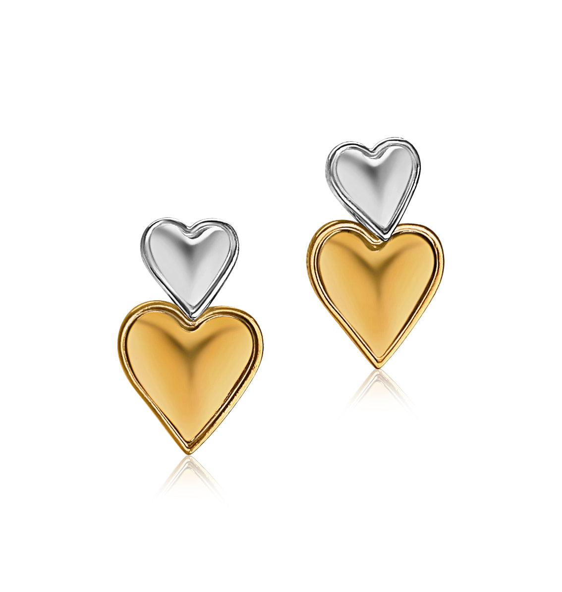 Stacked Heart Earrings | MG Jewelry | Wolf & Badger