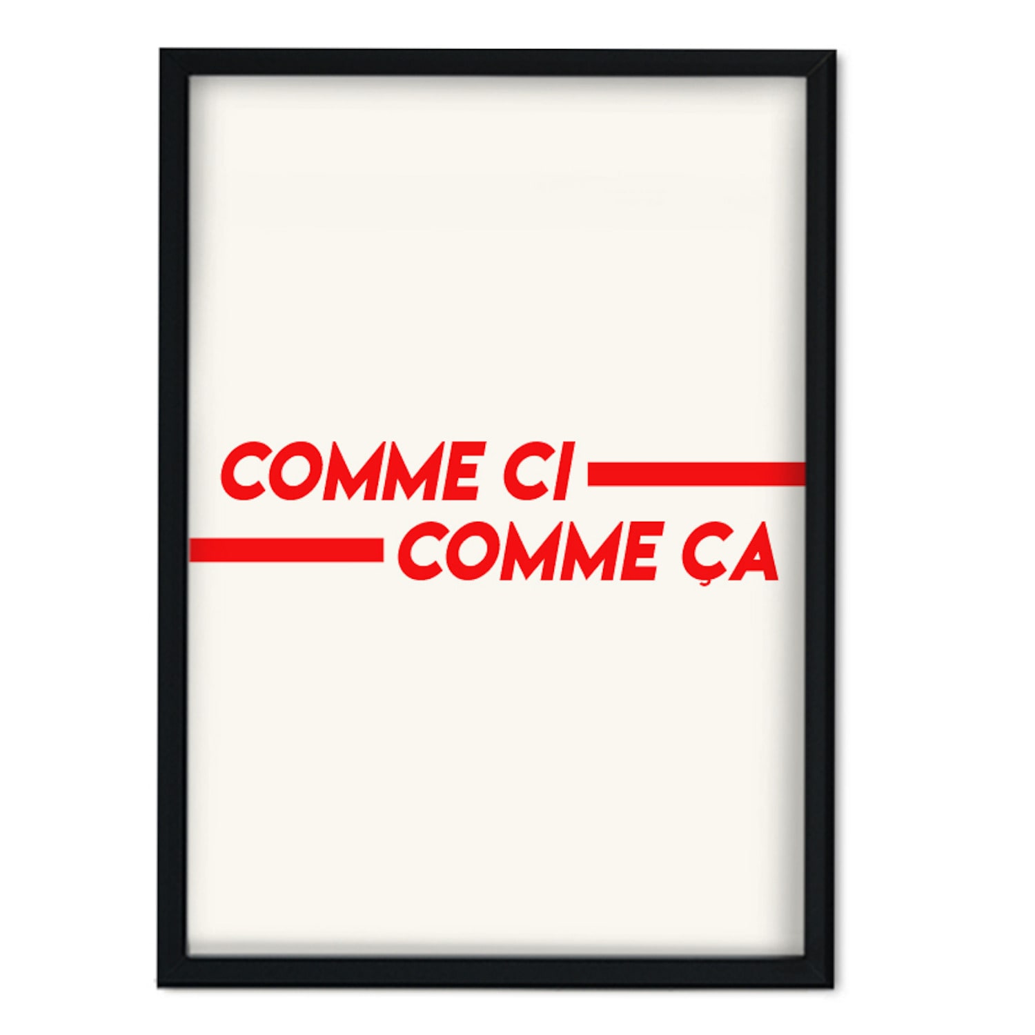 Comme Ci Comme Ça Red French Retro Giclée Art Print | Fanclub | Wolf ...