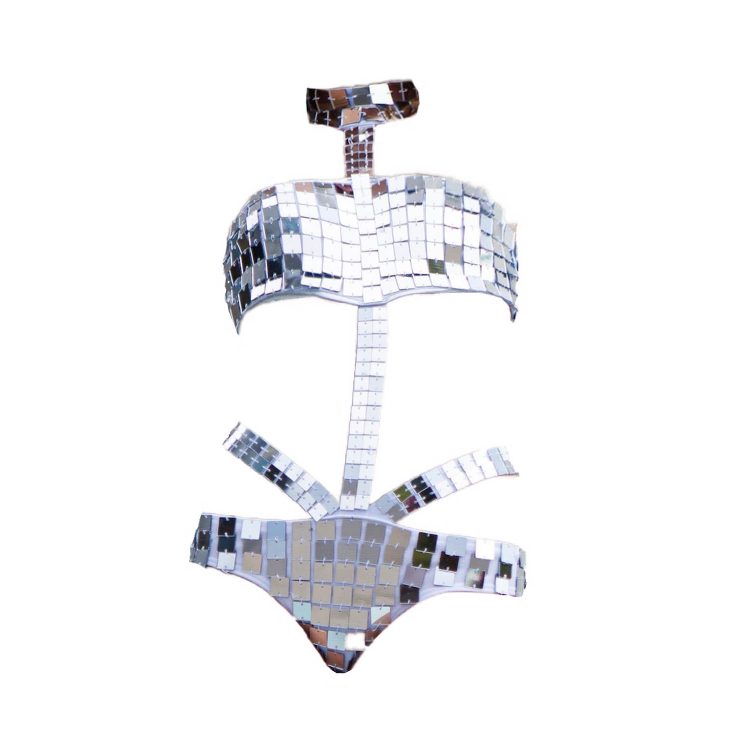 Harmonia Ny Women's White Synesthesia Mirrored Bodysuit By Dani ...