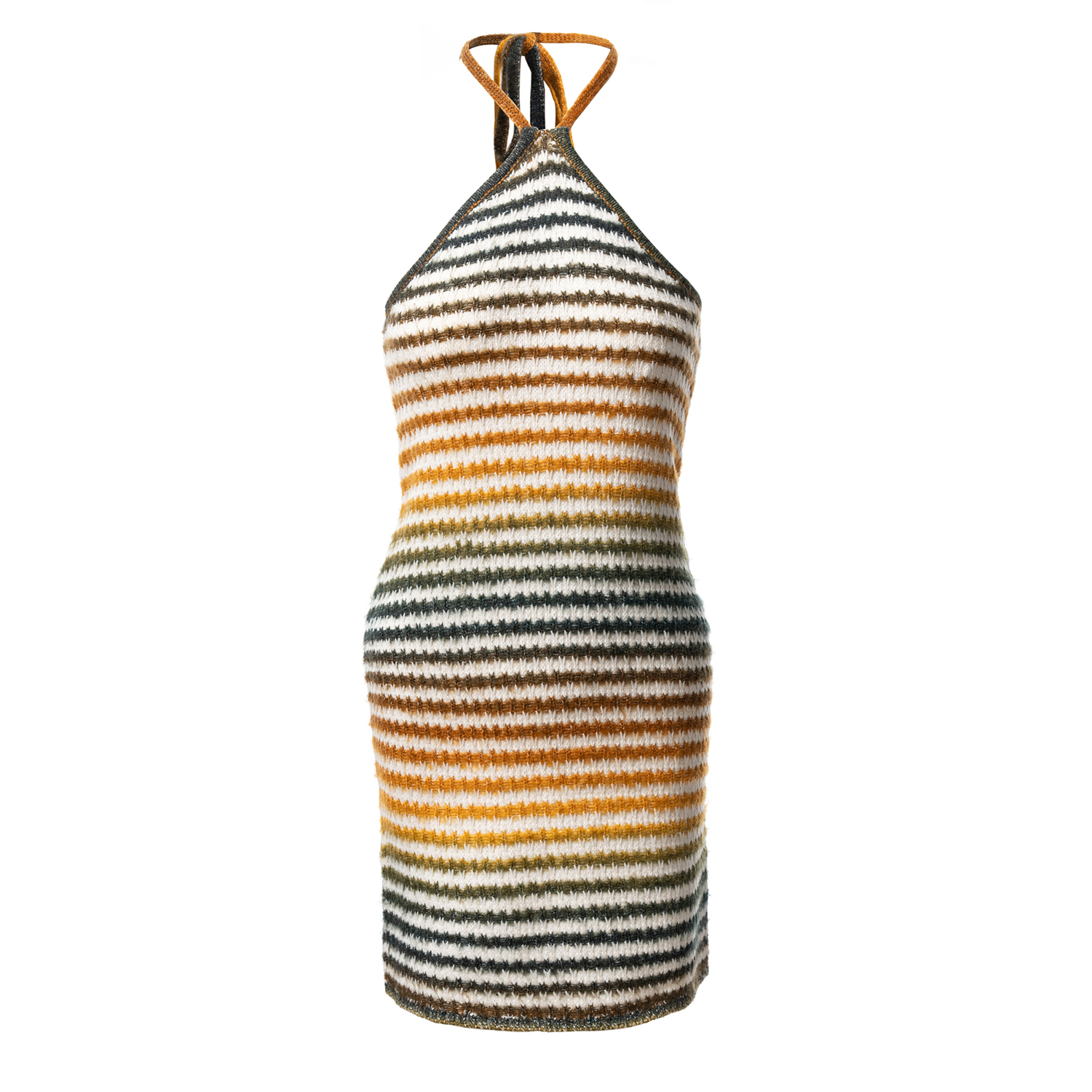 Fully Fashioning | Farrah Ombre Amber Halter Dress | Fully Fashioning ...