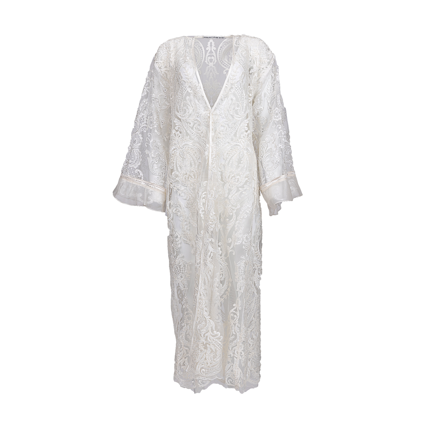 Anais - Ethereal Ivory Goddess Robe With Sequin Detailing | Harlow ...