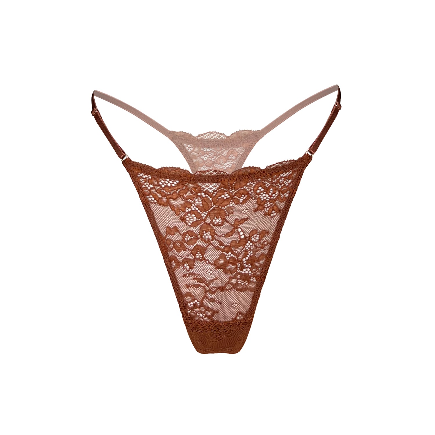 Wild Lace Micro G Thong Salted Caramel Monique Morin Lingerie Wolf