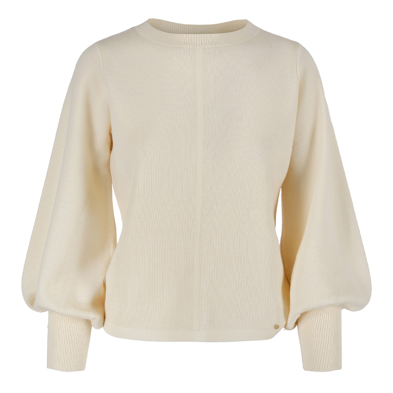 "Alison" Merino Wool Sweater With Puffed Sleeves - Off White | tirillm ...