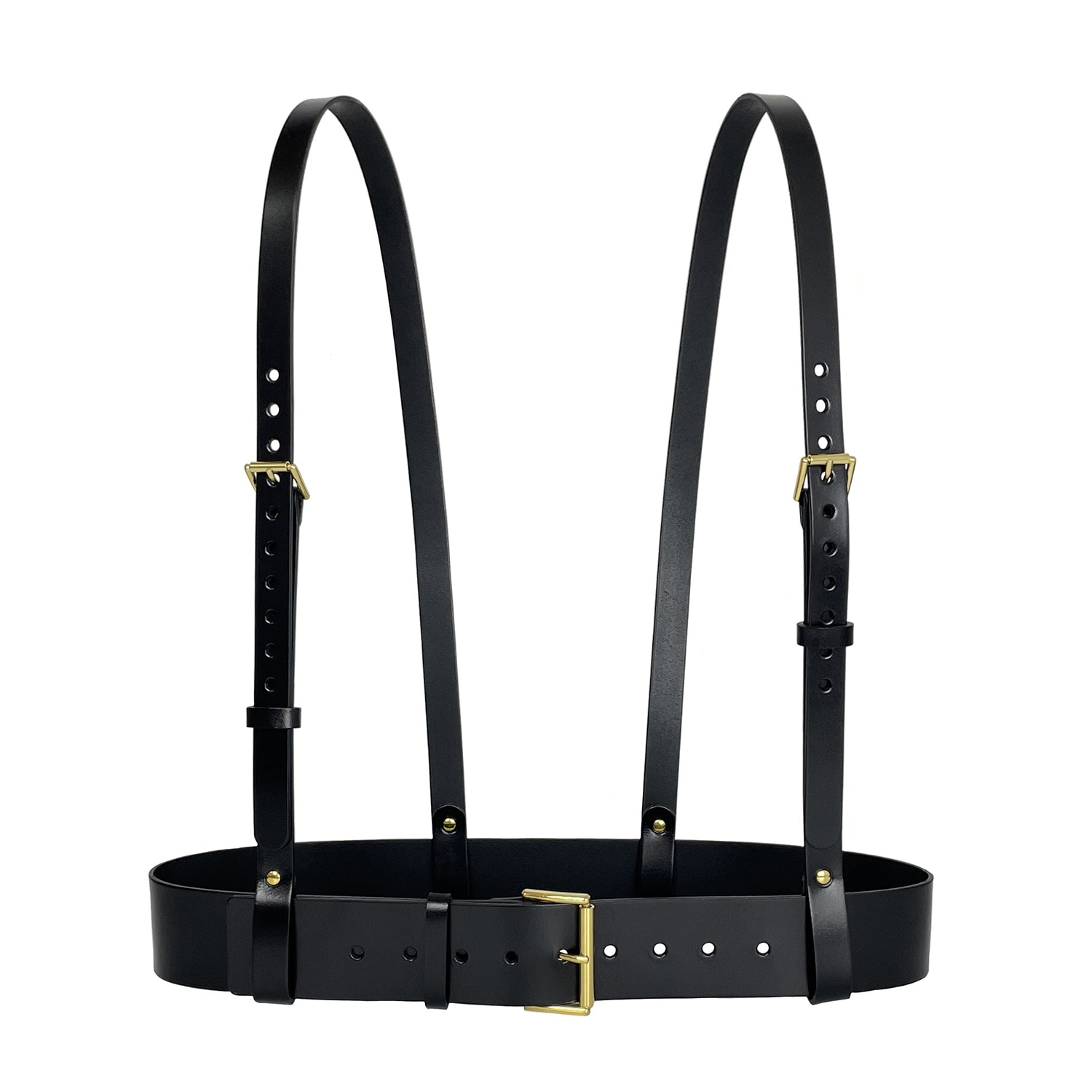 Haute Cuir Women's Black Leather Suspender Harness | ModeSens