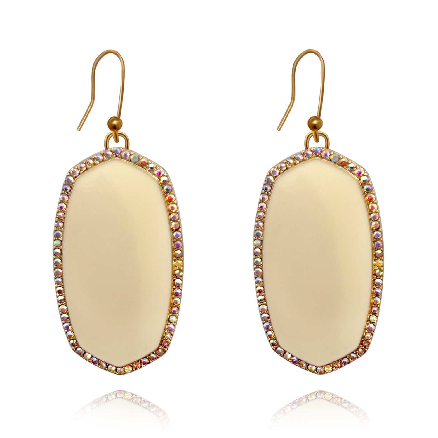 Michael Nash Jewelry Women's Off White Hand-enameled Drop Earrings With ...