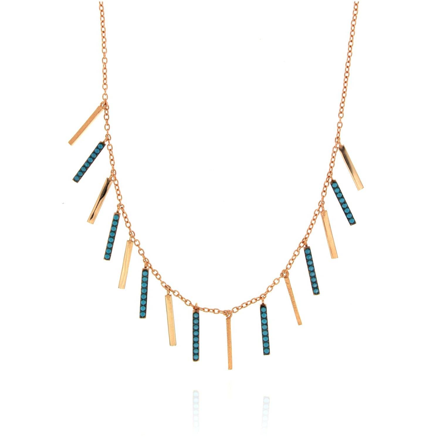 Vertical Multi Bar Necklace Cosanuova Wolf Badger