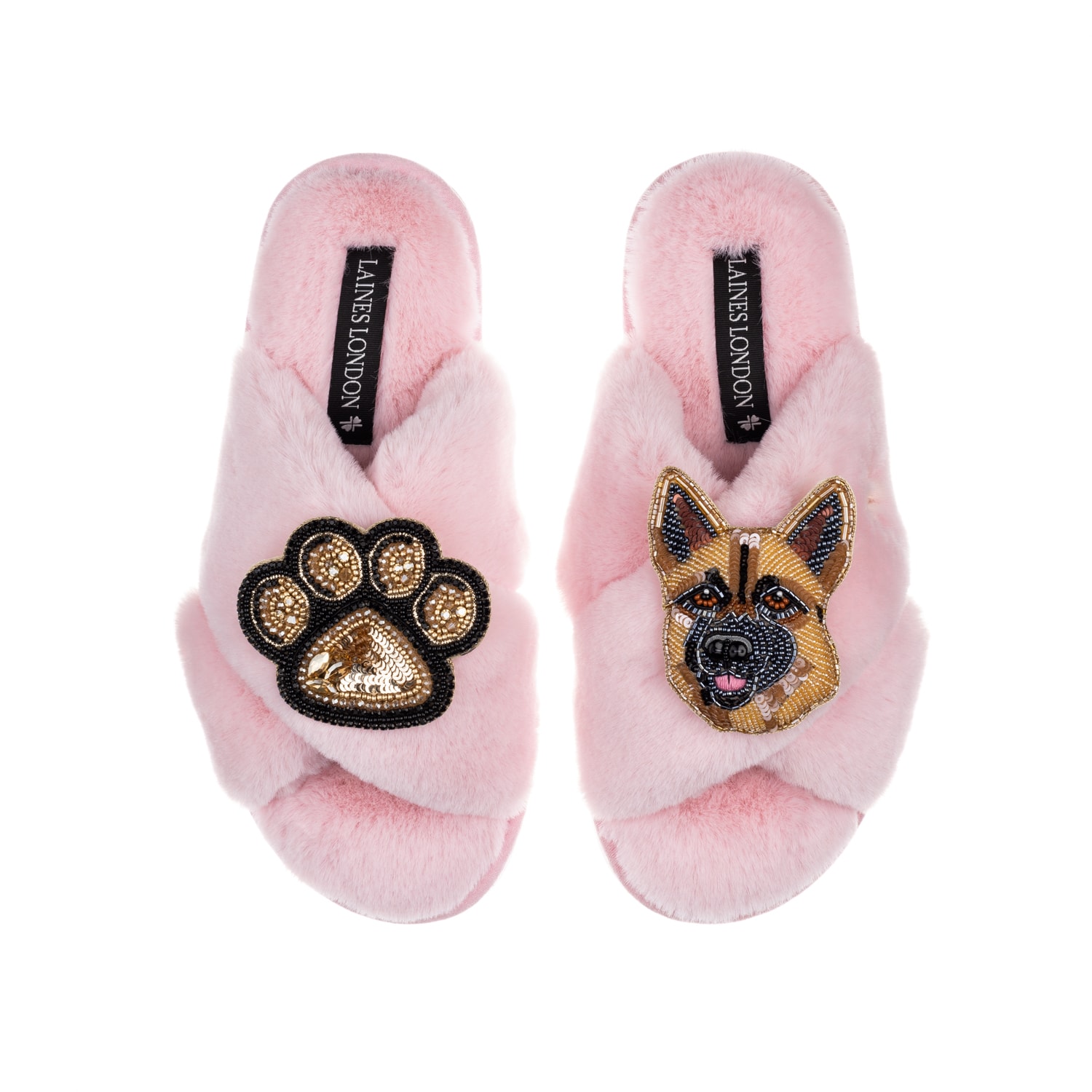 Laines London Women's Pink / Purple Classic Laines Slippers With Roxy ...