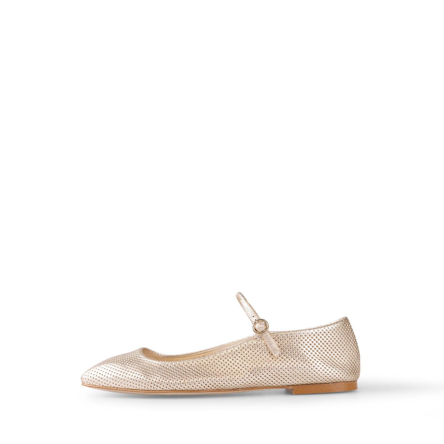 Alura Women's Lora Gold Mary Jane Ballet Flats With Square Toe In ...