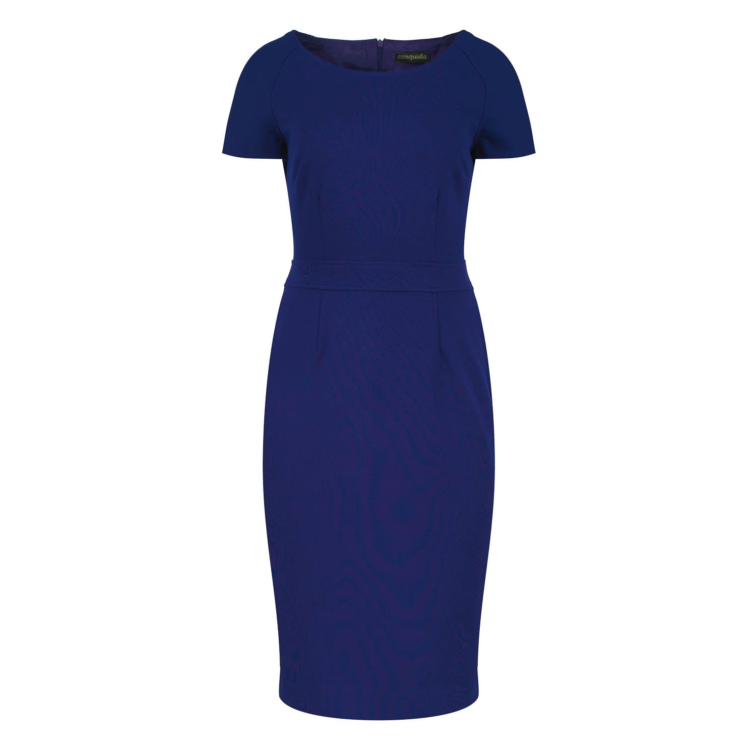 Fitted Electric Blue Cap Sleeve Dress Punto | Conquista | Wolf & Badger