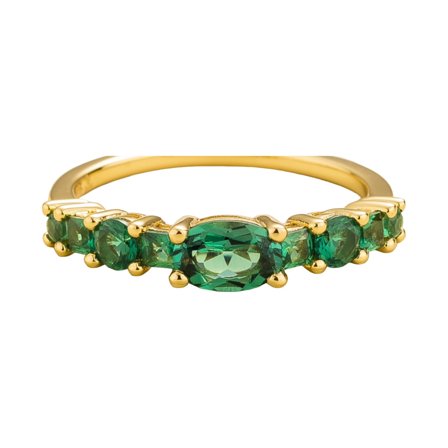 Petra Ring In Emerald Set In Gold | Juvetti | Wolf & Badger