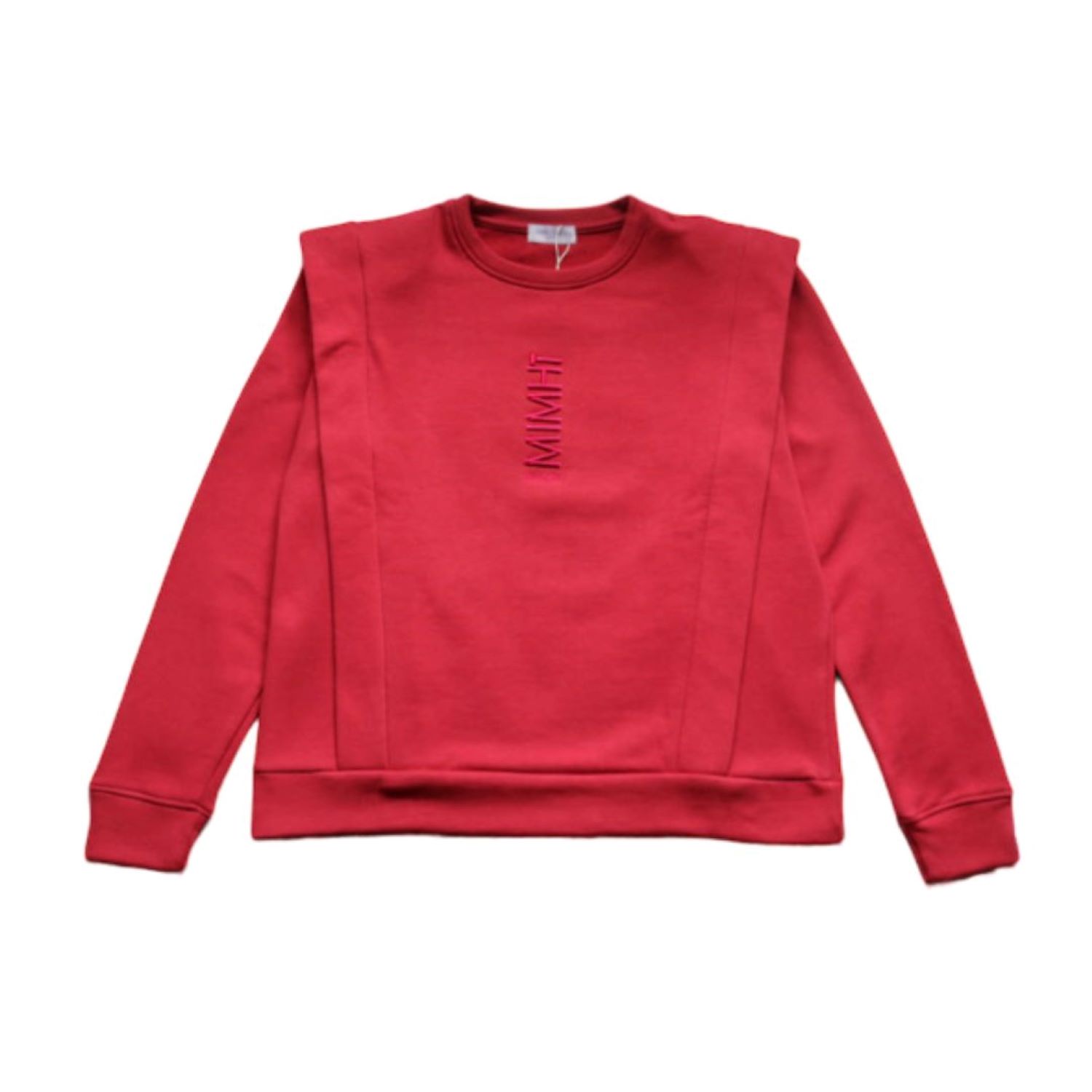 Shoulder Pad Lauper Sweatshirt - Red | Mimhí Maison | Wolf Shoulder Pad Lauper Sweatshirt - Red | Mimhí Maison | Wolf