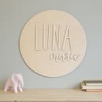 Round Wood Name Sign - Custom Nursery Sign | Craftcuts.com
