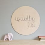 Round Wood Name Sign - Custom Nursery Sign | Craftcuts.com