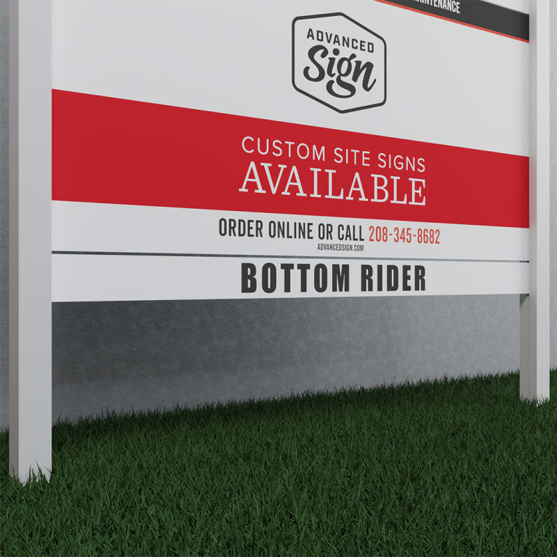 Custom Site Sign Riders | Advanced Sign