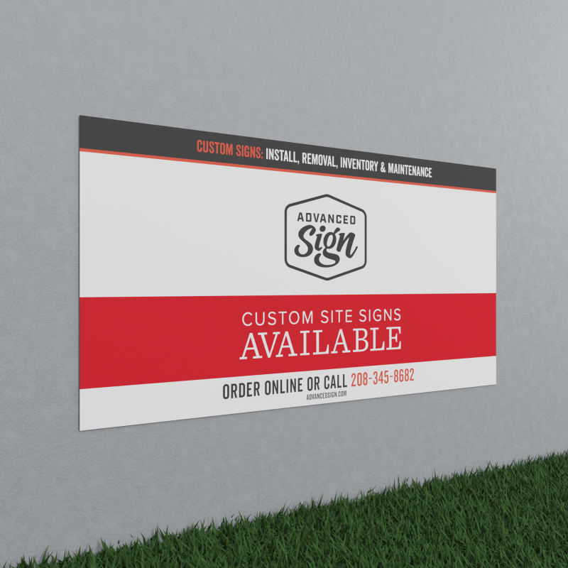 Metal Site Sign - Custom | Advanced Sign